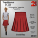 Second Life Marketplace - Traditional Kilt [2cute] - Solid Red